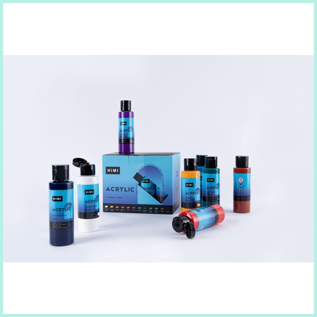 MIYA Himi Acrylic Paint Set HIMI 24 Colors/Bottles (60ml,2 oz) Non ...
