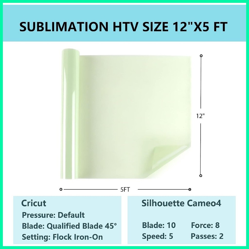 ⚾︎ HTVRONT Clear Sublimation HTV Vinyl for Dark Fabric/Light Fabric 12 ...