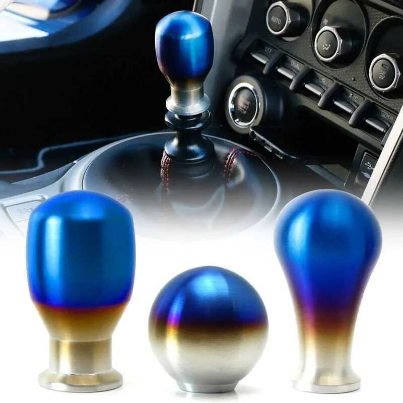 W 3 Styles Universal Baking Blue Burnt Titanium Color Aluminum Sport ...
