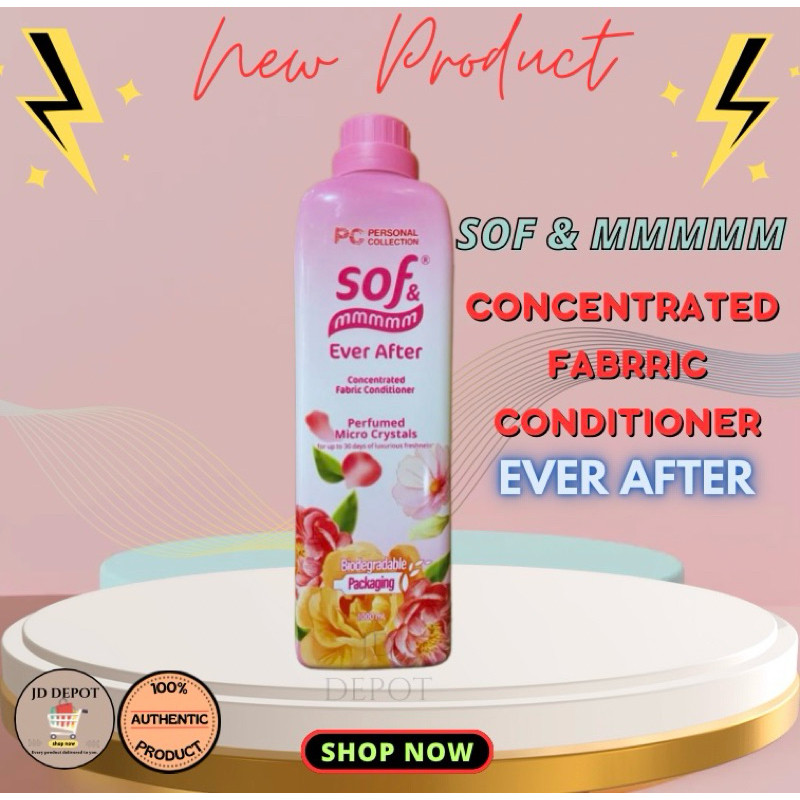 NEW AND IMPROVED SOF EVER AFTER CONCENTRATED FABRIC CONDITIONER ...