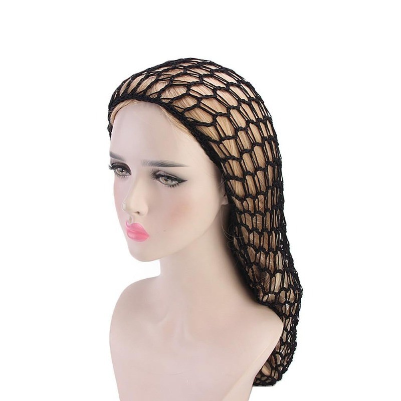 Women Hand Crochet Hair Woven Hair Net Hair Cap Night Sleep Cap Wig ...