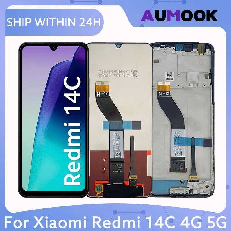 W 6.88" IPS For Xiaomi Redmi 14C 4G 5G LCD Display Touch Screen ...