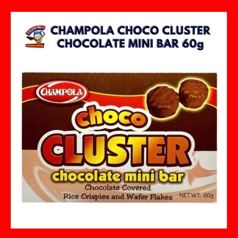 CHAMPOLA CHOCO CLUSTER MINI BAR RICE CRISPIES AND WAFER FLAKES COVERED ...