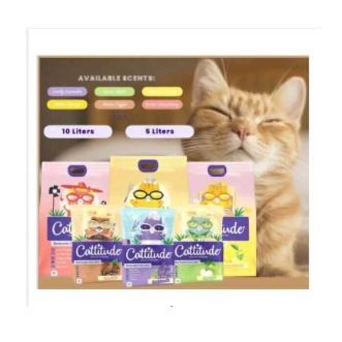 CATTITUDE 10L BENTONITE CATLITTER SAND Lavender, Lemon, Mango ...