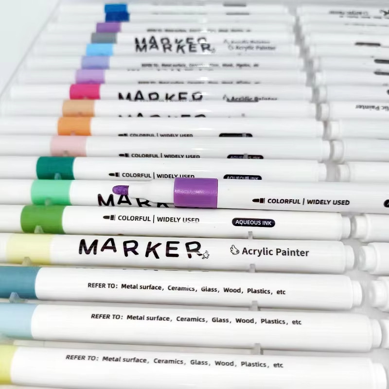 DIY Acrylic Marker Pen Set Highlighter Markers Painting for Rock ...