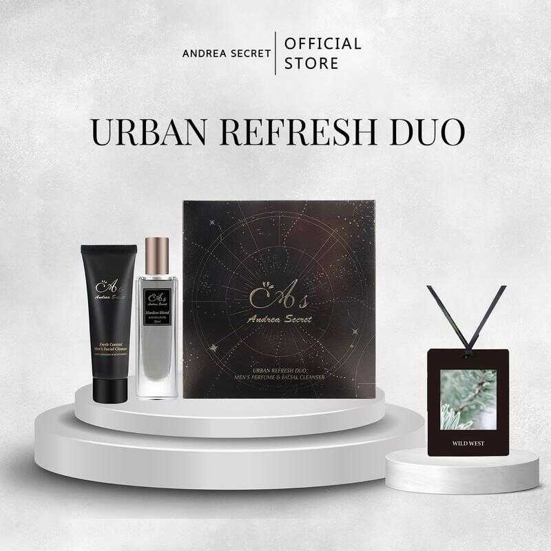 Andrea Secret Urban Refresh Duo Men's Facial Perfume & Cleanser | 50Ml ...
