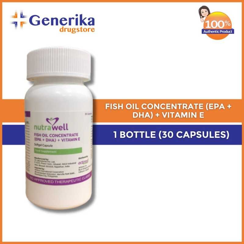 Nutrawell Fish Oil +Epa+Dha+Vit. E SOFTGEL Cap-1000Mg - 30 Capsules/ Bottle 819 | Shopee Philippines
