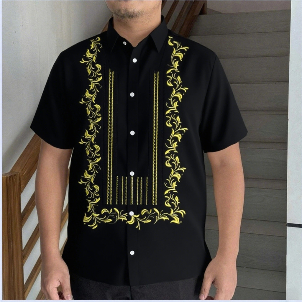 2025 new Polo Barong Short Sleeves Pinya Jusilyn Filipino Men's Barong ...