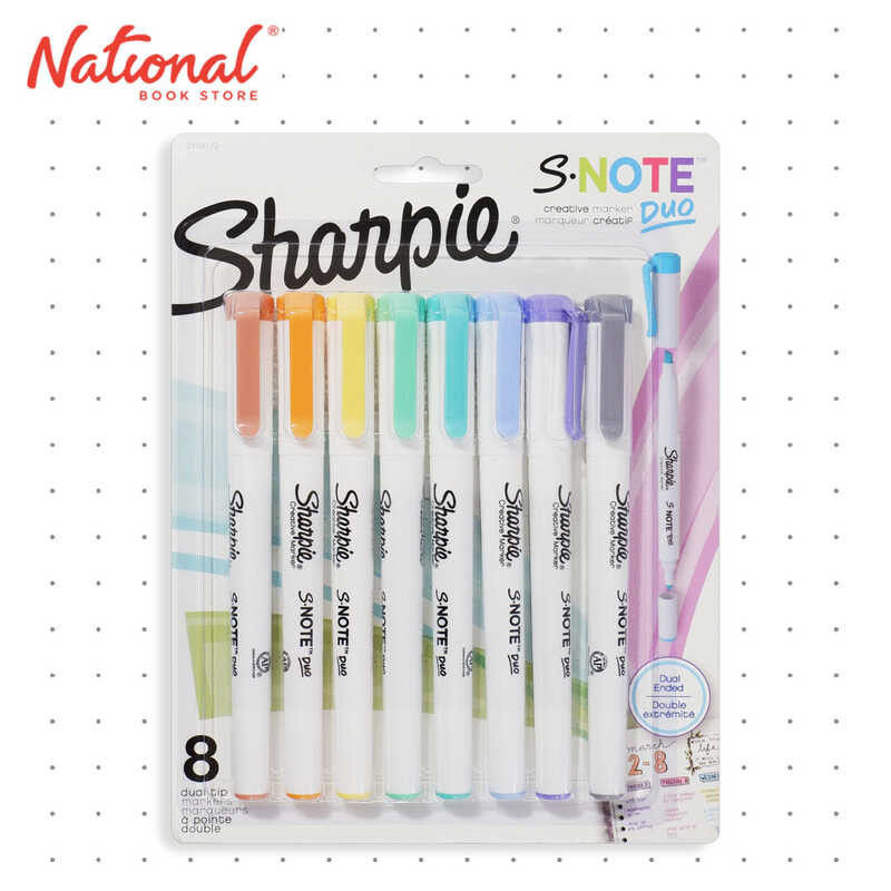 Sharpie S-Note Highlighter Dual Tip Assorted 8S 4024908 - School ...
