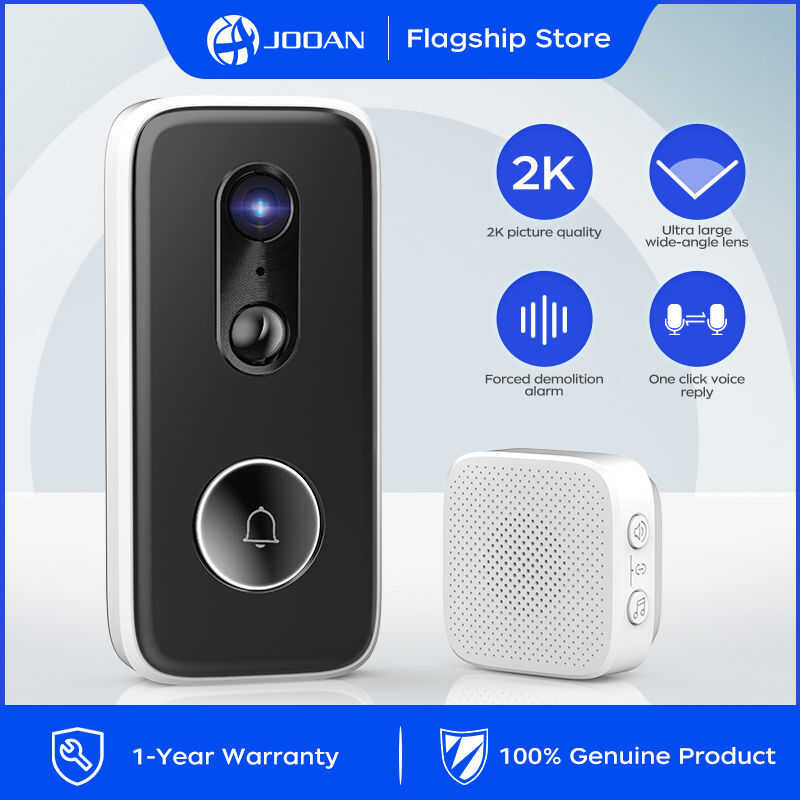 ee Cloud) JOOAN 2K Waterproof PIR WIFI Wireless Doorbell Camera Face ...