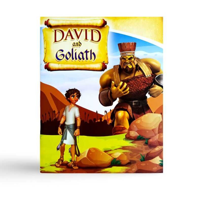 David And Goliath Story Coloring Book Big: 12Pages Kids School ...