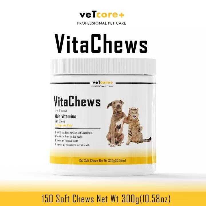 Vet Core+ Vitachews Chew Multivitamins For Dogs And Cats 150 Soft Chews ...