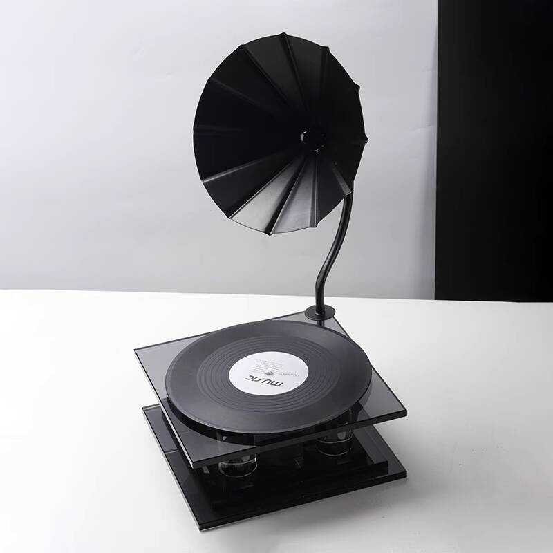 ♣ Modern Light Retro Phonograph Vinyl Record Crystal Creative Ornament ...