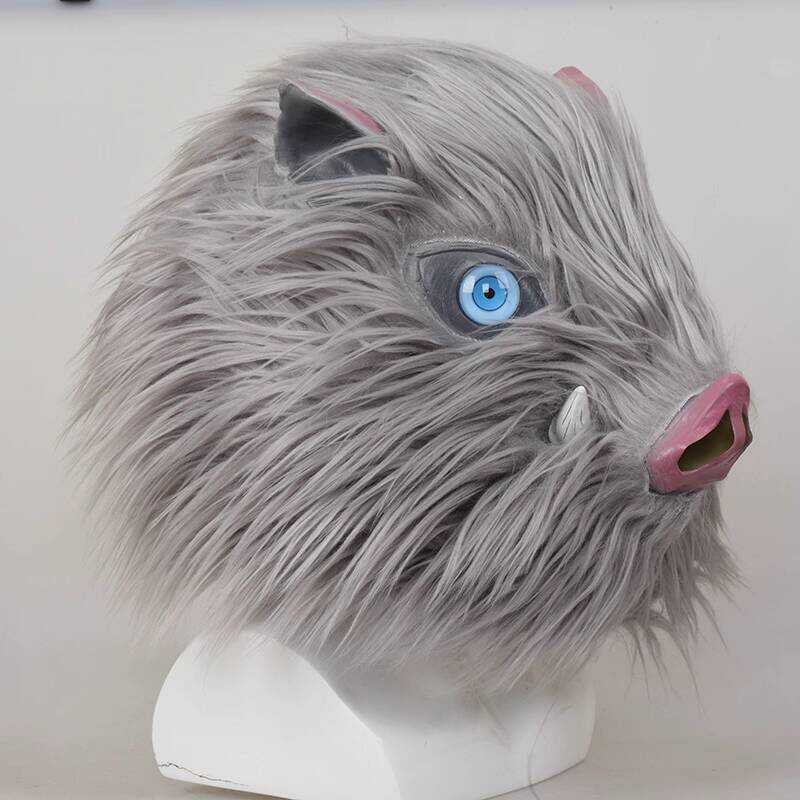 Demon Slayer Plush Boar Inosuke Anime Pig Bajie Clown Mask Prank Latex ...
