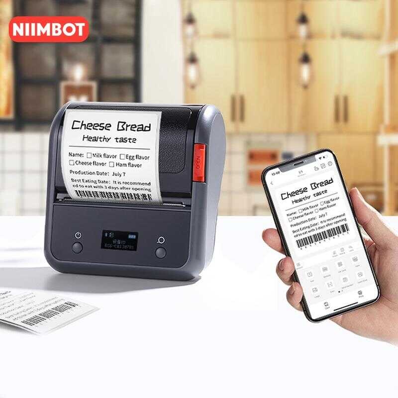 Niimbot B3s Label Printer Inkless Bluetooth Portable Mobile Phone Supermarket Price Tag Thermal ...