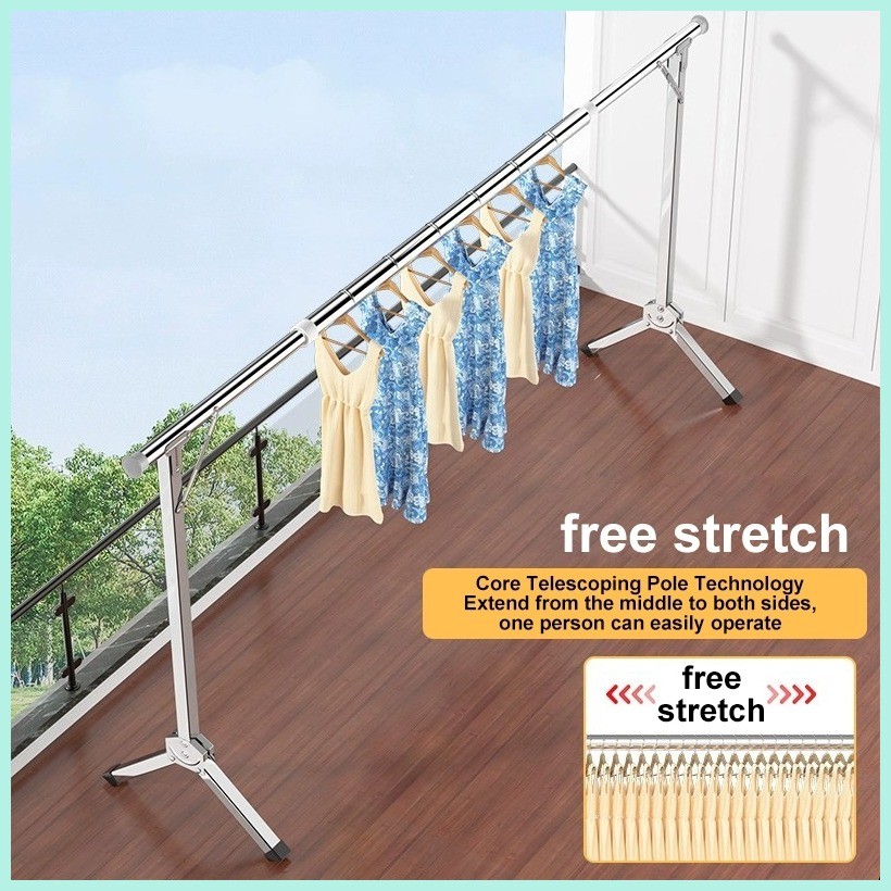 2/3 Rail Drying Rack Stainless Clothes Rack Laundry sampayan stainless ...