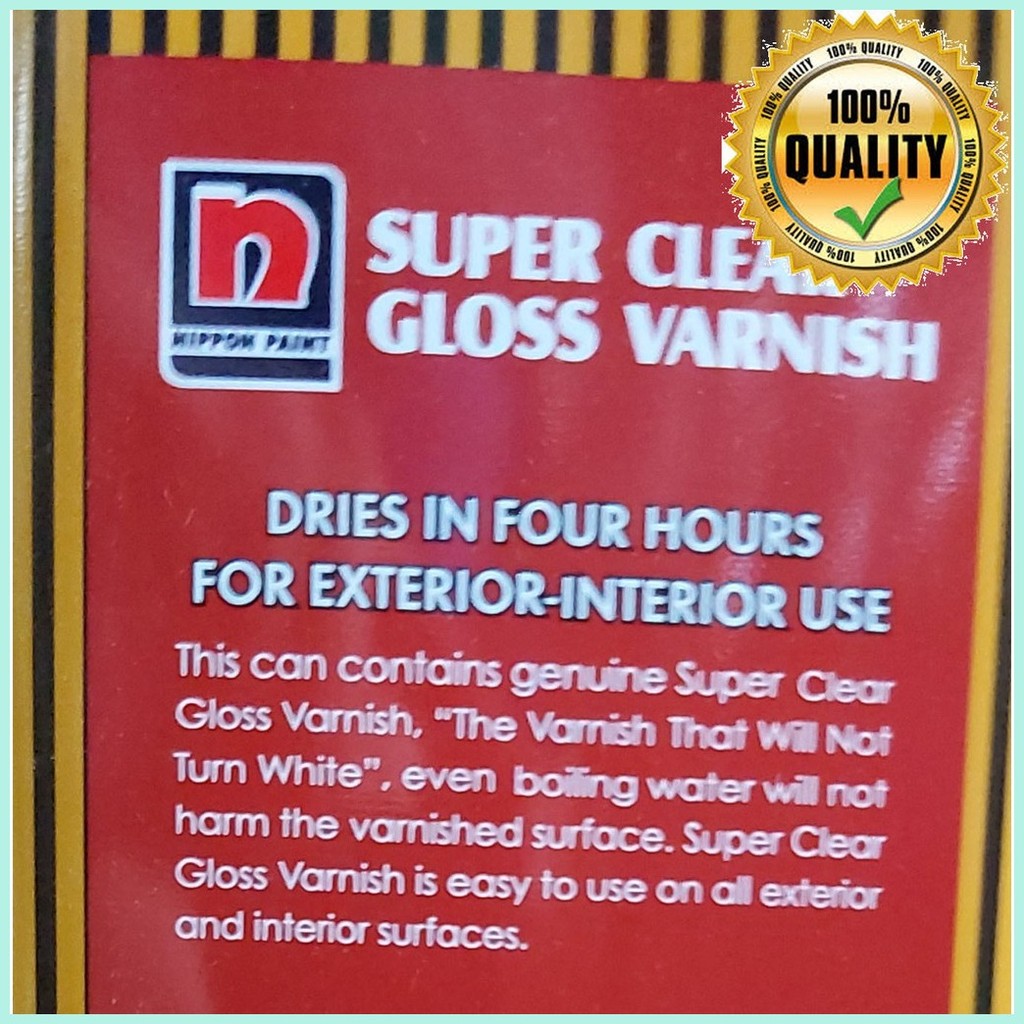 Nippon Paint Super Clear Gloss Varnish 1 Liter 1L (formerly Valspar / V ...