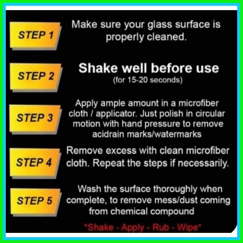 Ultra Glean Watermark & Acid Rain Remover Professional Grade Solution ...