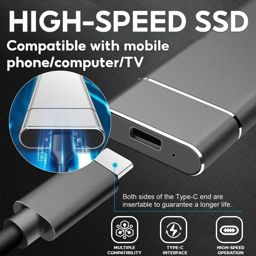 NEW 16TB External Hard Drives Mobile Solid State Drive Portable Hard ...