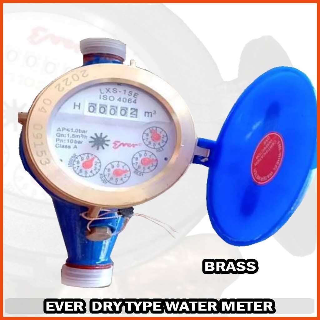 EVER WATER METER DRY TYPE PVC (10pcs max per order) | Shopee Philippines
