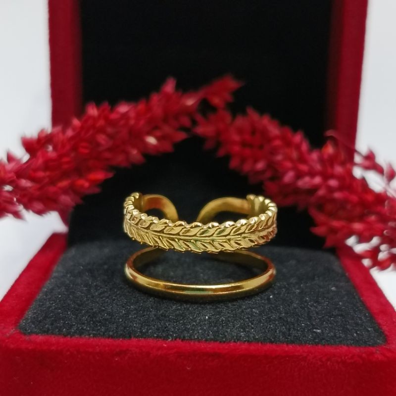 Erich Stainless Double layer Adjustable Ring Non-Tarnishing and ...