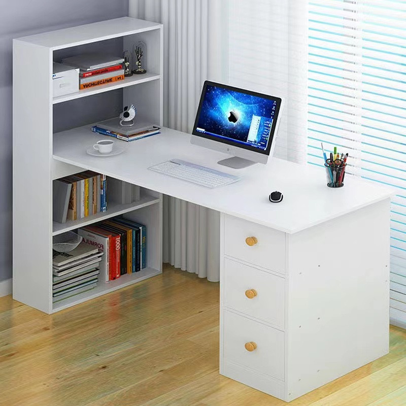 CozyIKEA Desk bookshelf combination table study table home office desk ...