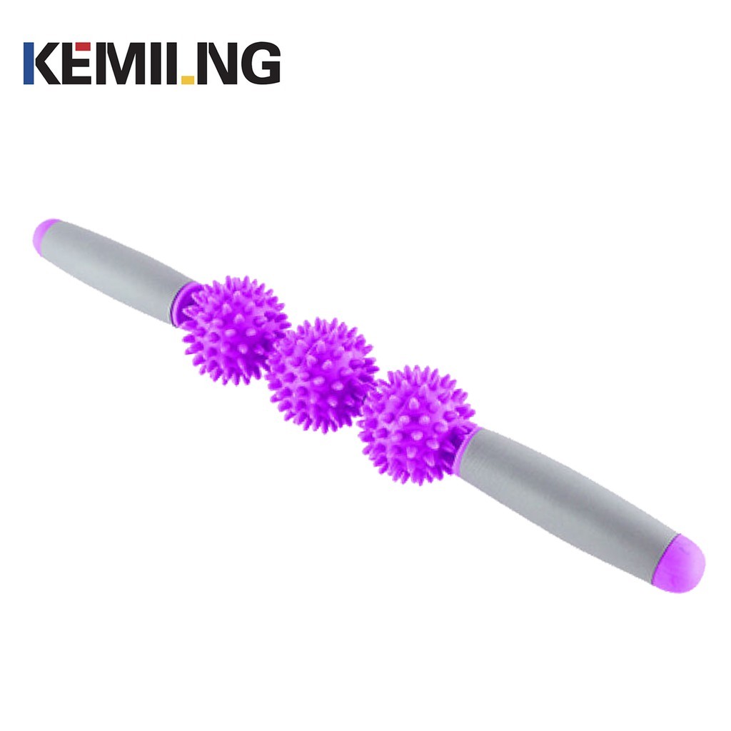 Kemilng Fitness Spiky Balls Muscle Massage Roller Stick | Shopee ...