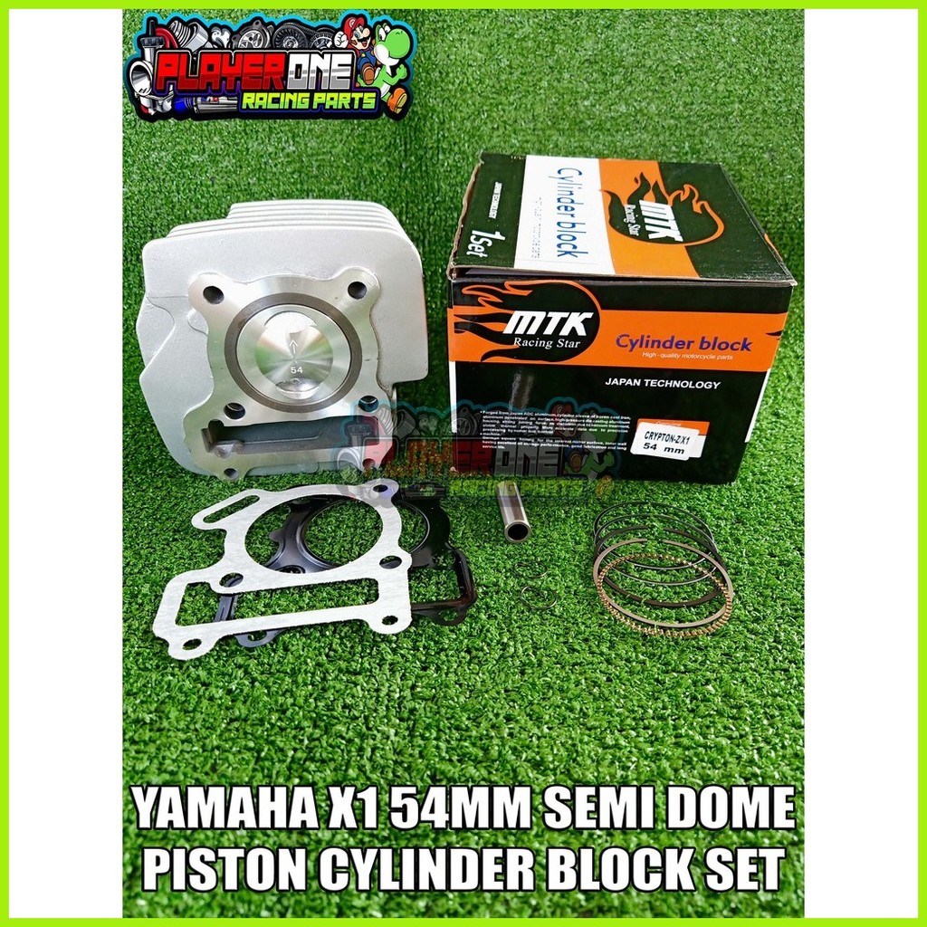 MTK YAMAHA X1 54MM SEMI DOME PISTON CYLINDER BLOCK SET | Shopee Philippines