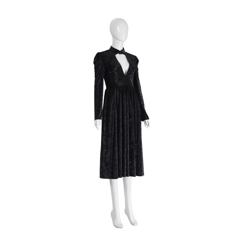 Adams Family Second Season cos costume Black Dress Suit Halloween Anime ...