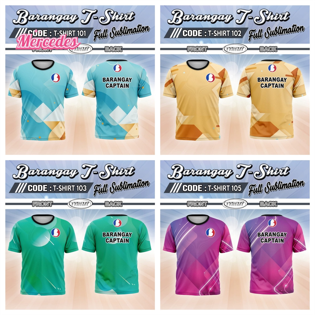 FREE CUSTOMIZED NAME POSITION 】 BARANGAY DESIGN MEN'S WOMEN'S T-SHIRT ...