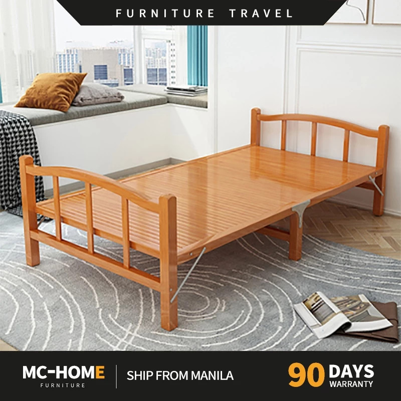 MC&HOME Solid wood bed Comfort modern simple and economical single bed ...