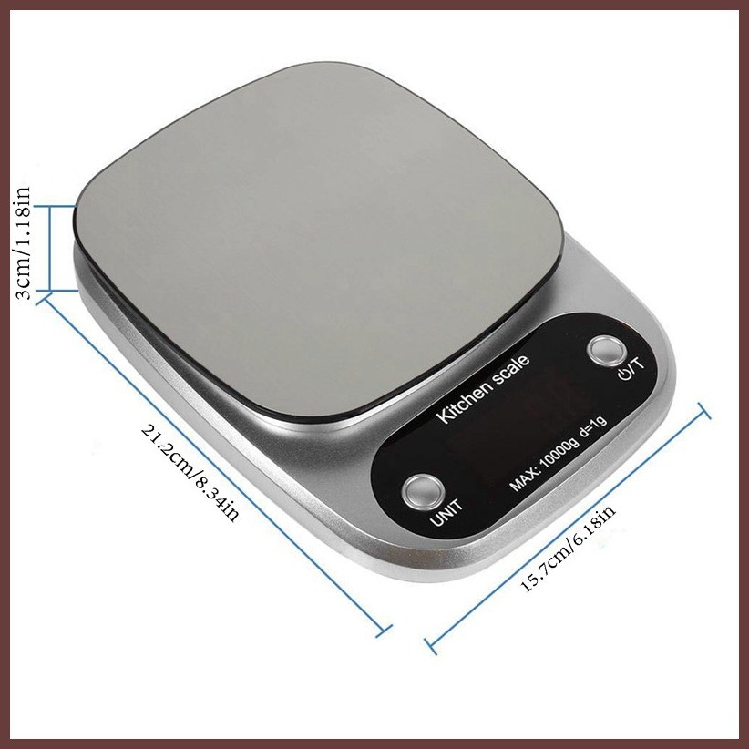 ∷ 10kg/1g Digital Scale Stainless Steel Keyboard waterproof kilogram ...