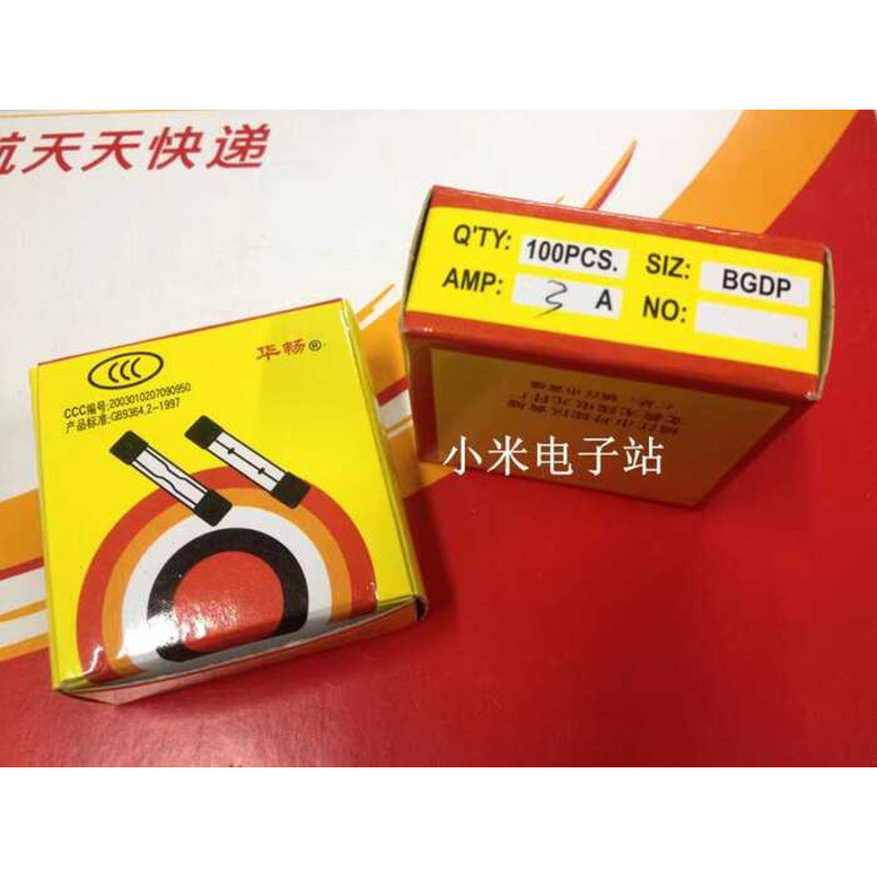 100pcs F3AL250V Fuse Glass Tube 5*20 mm 3A Huachang 3C Certification ...