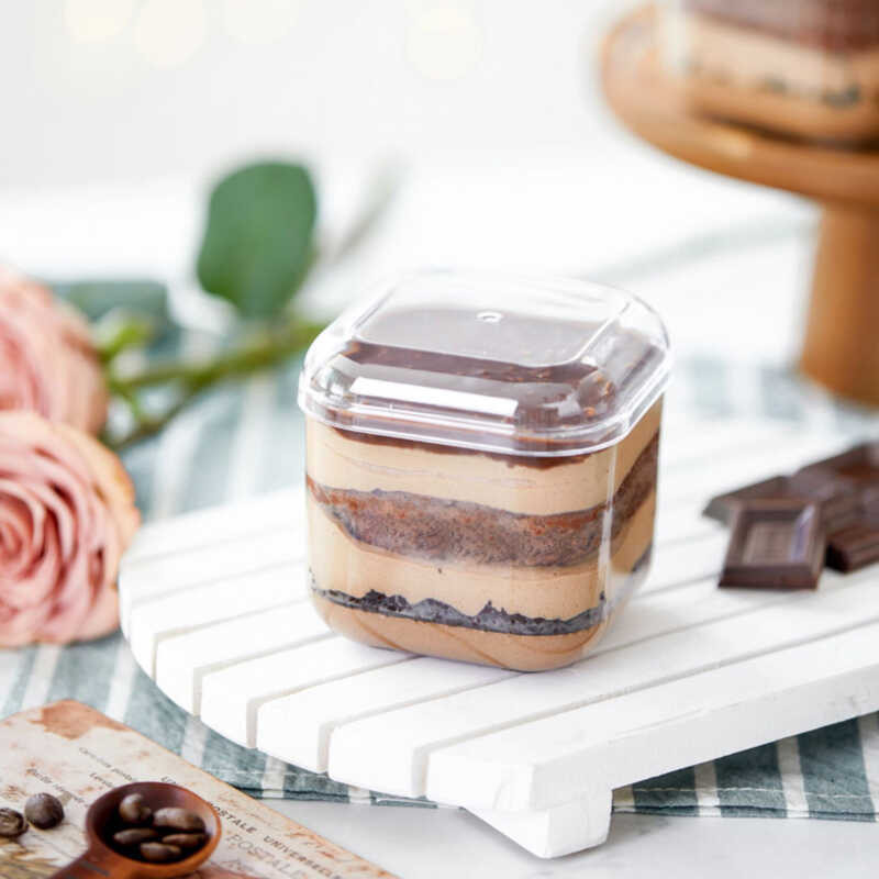 Disposable Mousse Packaging Box Tiramisu Soy Milk Durian Mango Layer ...