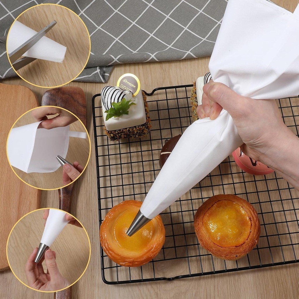 1pc Reusable Thickened Cloth Resistant Baking Piping Bag DIY Creamfor ...