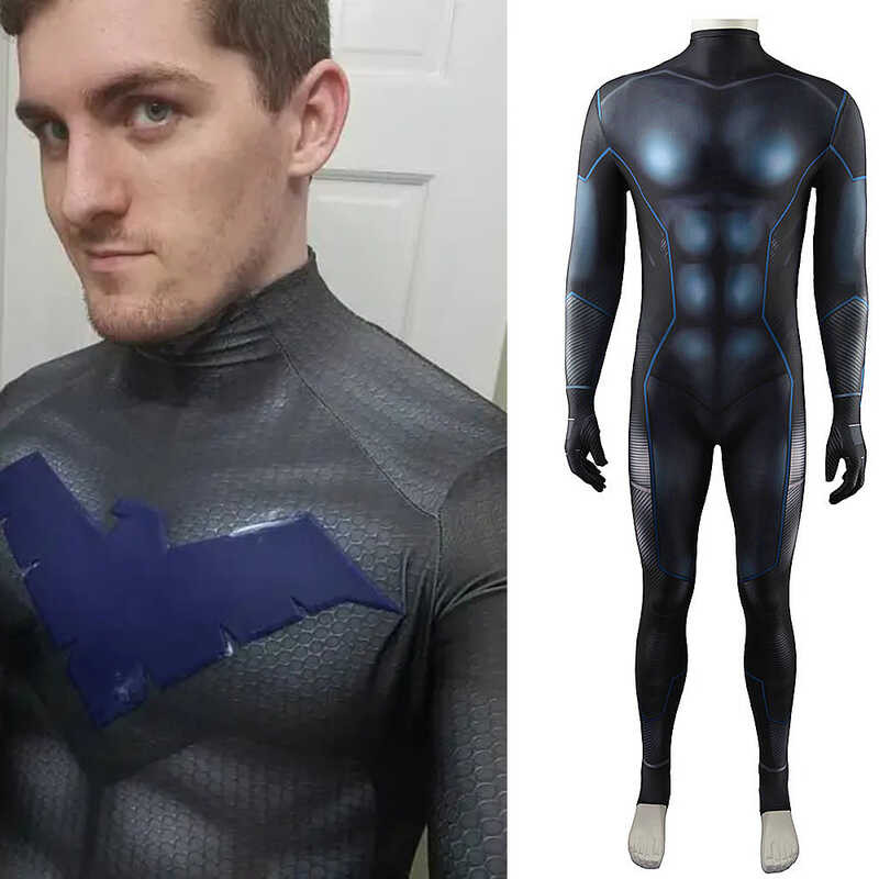 Halloween Costume Nightwing Muscle Suit Base Layer Newest Nightwing ...