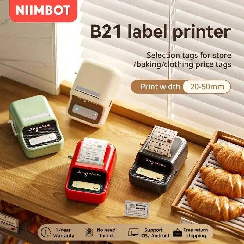 Niimbot B21s Thermal Printer Wireless Barcode Label Pocket Portable For ...