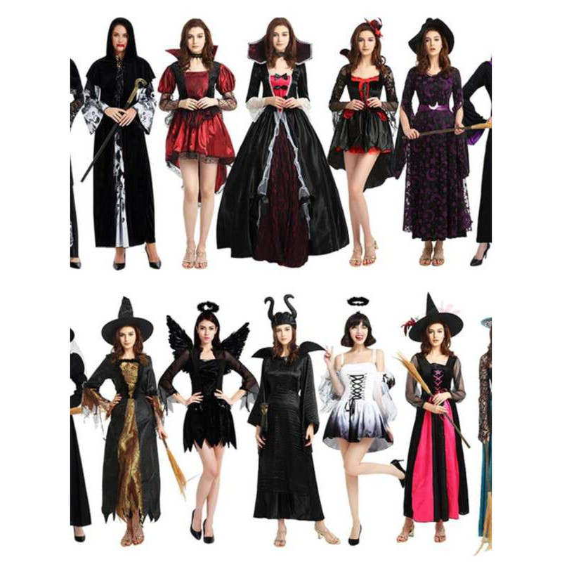 Halloween Adult Witch Vampire Zombie Sorceress Costume Cosplay Sexy ...