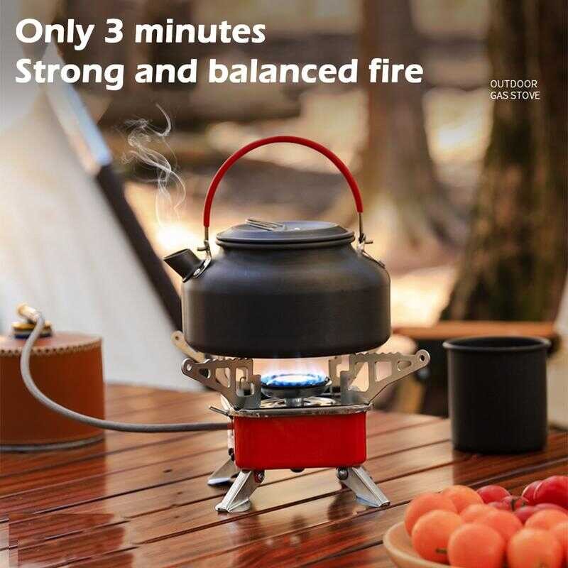 Outdoor Butane Burner With Tube Mini Folding Portable Windproof Gas ...