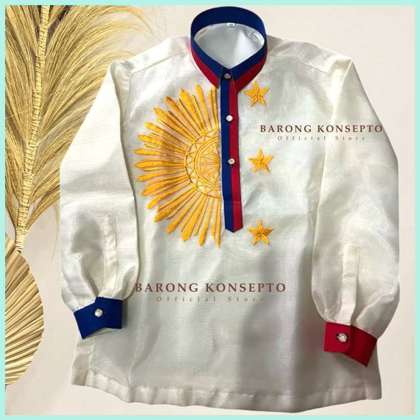 BARONG FLAG 3 STAR IN THE SUN FOR KIDS - Modern Barong Tagalog Buwan ng ...