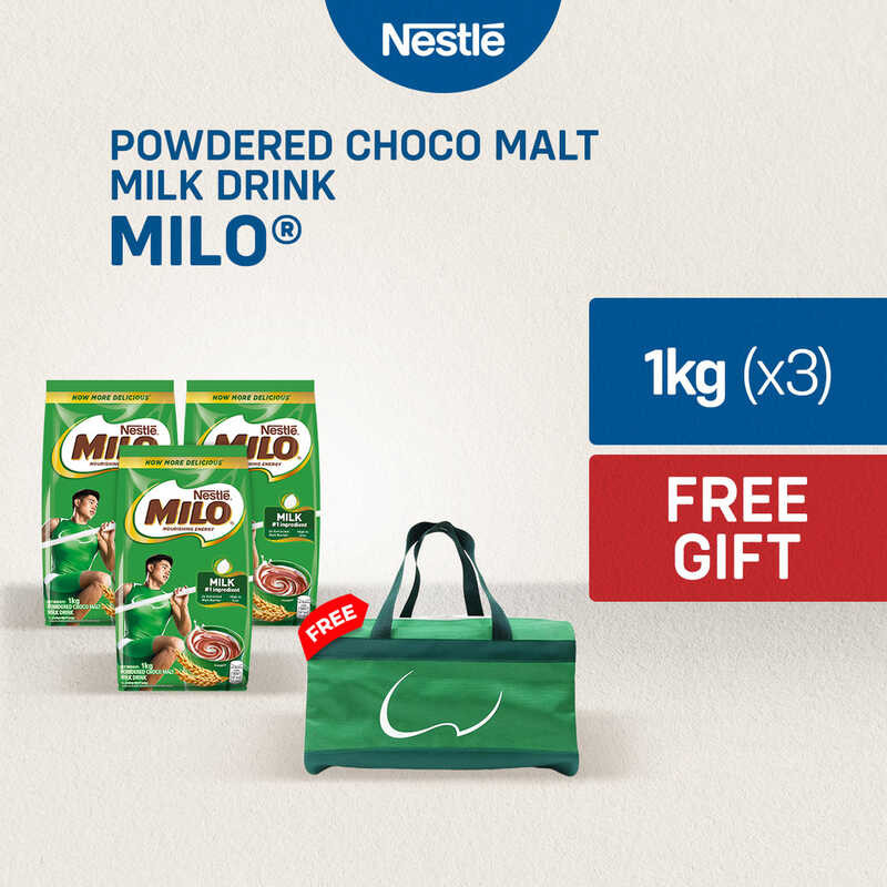 MILO Powdered Choco Malt Milk Drink 1Kg - Pack Of 3 With FREE Milo ...