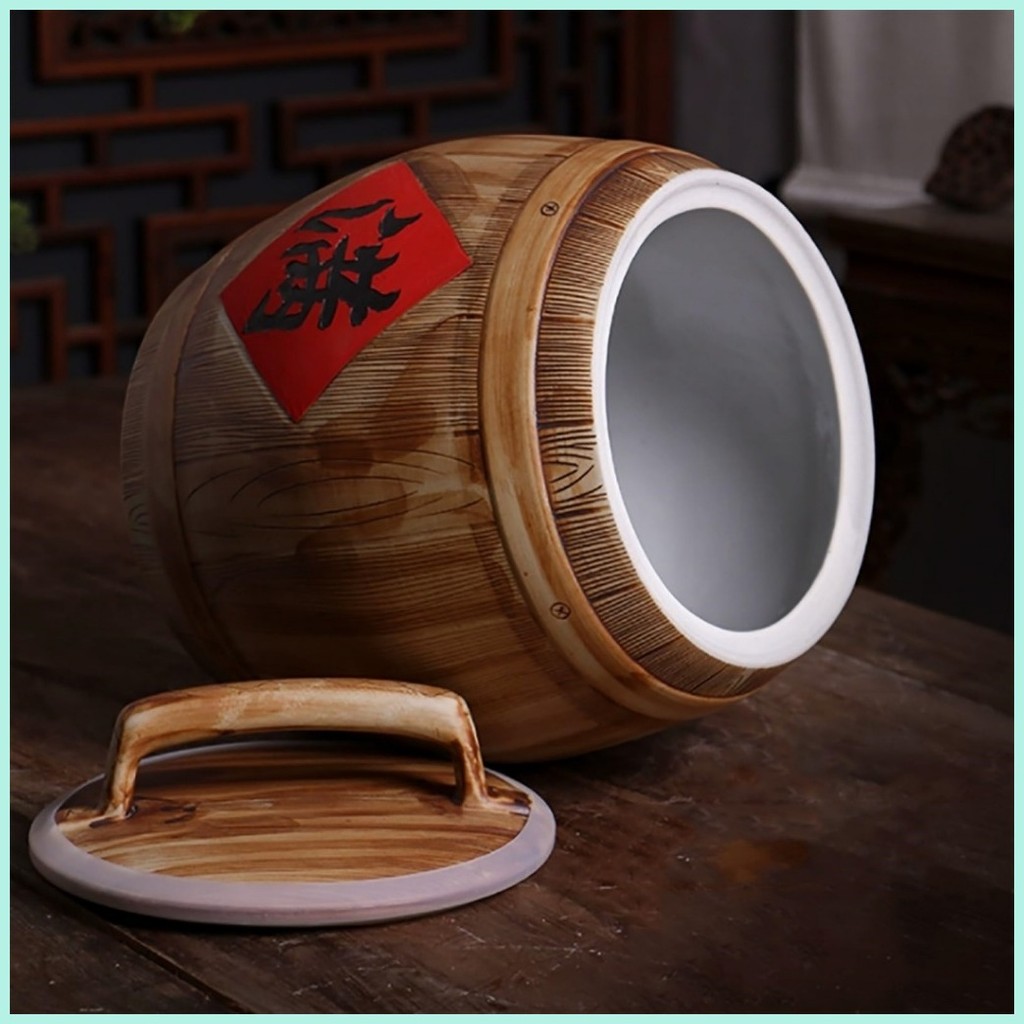 Rice storage container sealed ceramic jar with cover rice dispenser 5 ...