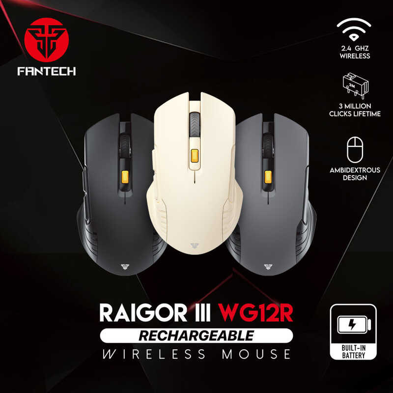 Fantech Wg12r PIXART 3065 2.4Ghz Wireless Office Silent Gaming 2400Dpi ...