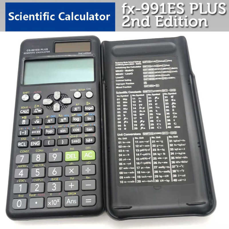 Scientific Calculator Fx-991Es Plus Solar Portable Rechargeable ...