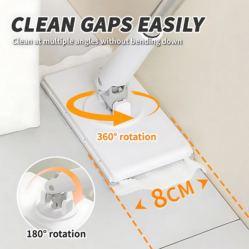Face Towel Mop Electrostatic Dust Removal Mop Lazy Disposable Clip ...