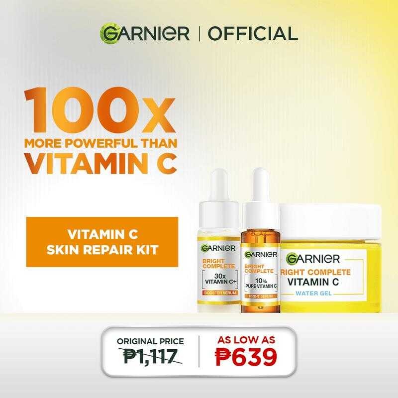 NEW Garnier Vitamin C Skin Repair Kit: + Niacinamide Water Gel ...