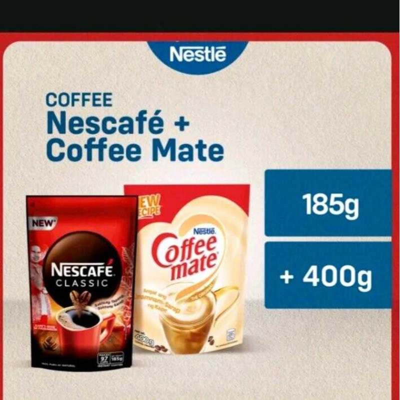 Nescafe Classic Instant 185G And Mate Coffee Creamer 400G Pack Organic ...