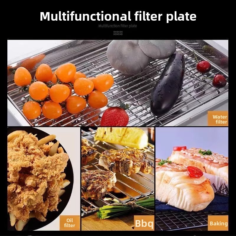 Stainless Steel Oil Drip Tray Strainer Rectangular Frying Skewer Oil ...