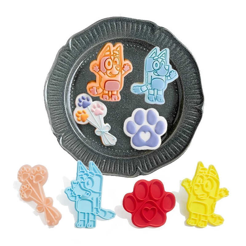 Bluey Cookie Cutter Bingo Baking Toys Anime Character Model Cute Dog ...