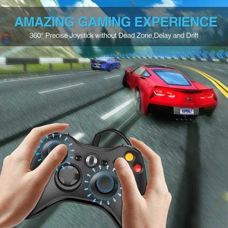 For 2 C6 Xbox 360 Wired Game Controller USB Joystic Gamepad For 360, PC ...
